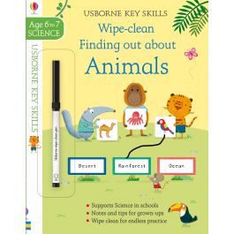 Wipe-Clean Finding Out About Animals 6-7 | Usborne | Be Curious